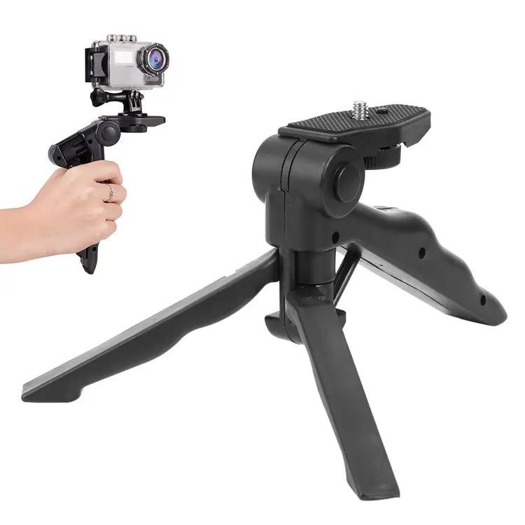 REFLEX CAMERA Mini Desktop Tripod Stand & Handle Grip | 1/4" Screw for